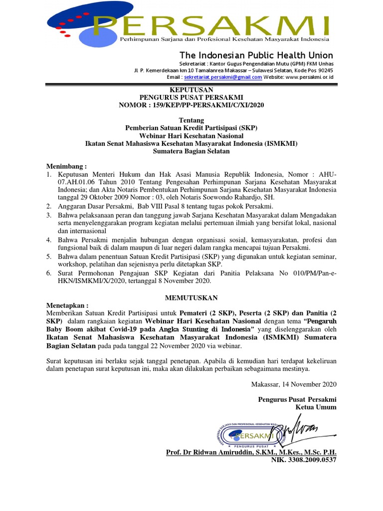 159 SKP Ismkmi Sumbangsel | PDF