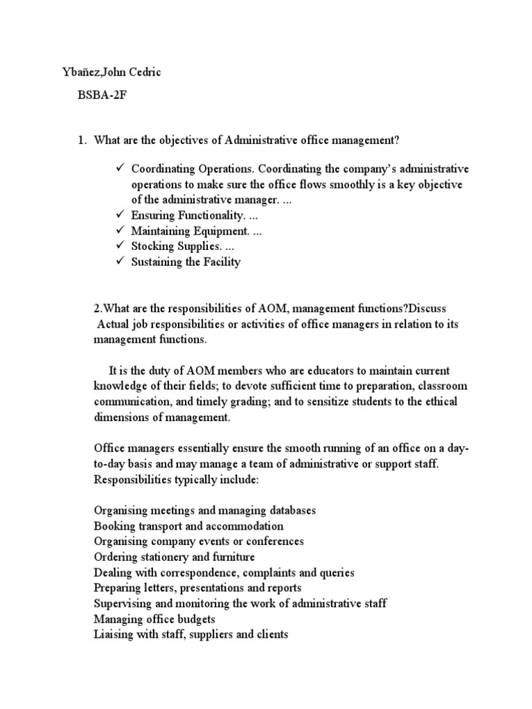 AOM Assignment No.1 | PDF | Business | Self-Improvement
