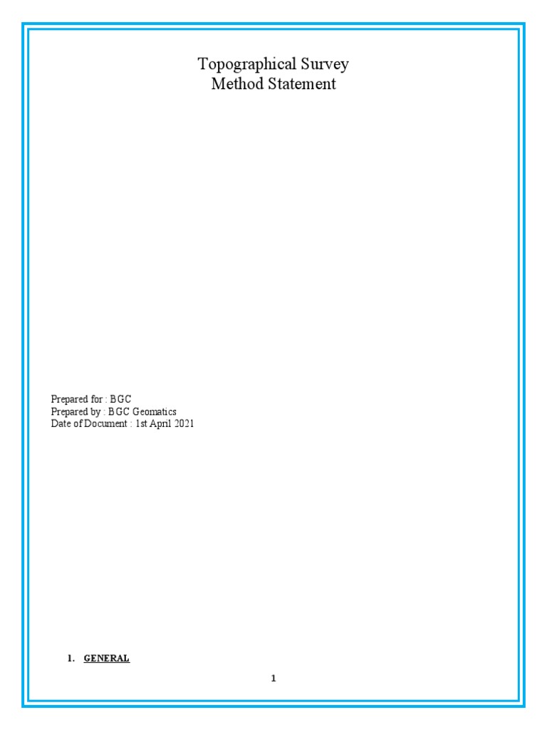 Topographical Survey - MS - Geomatics | PDF | Surveying | Global ...