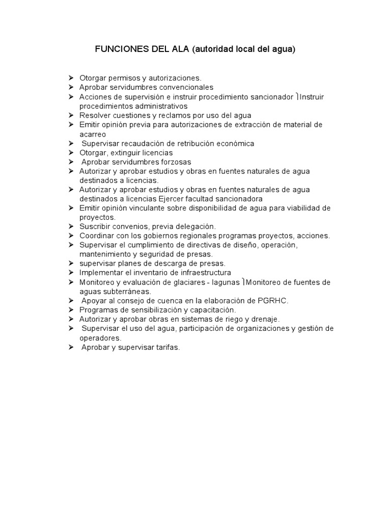 Funciones Del ALA | PDF | Derecho