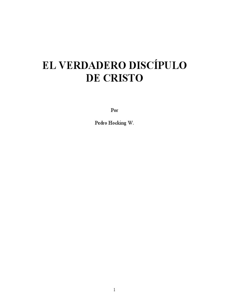 El Verdadero Discipulo | PDF | Cristo (título) | Jesús