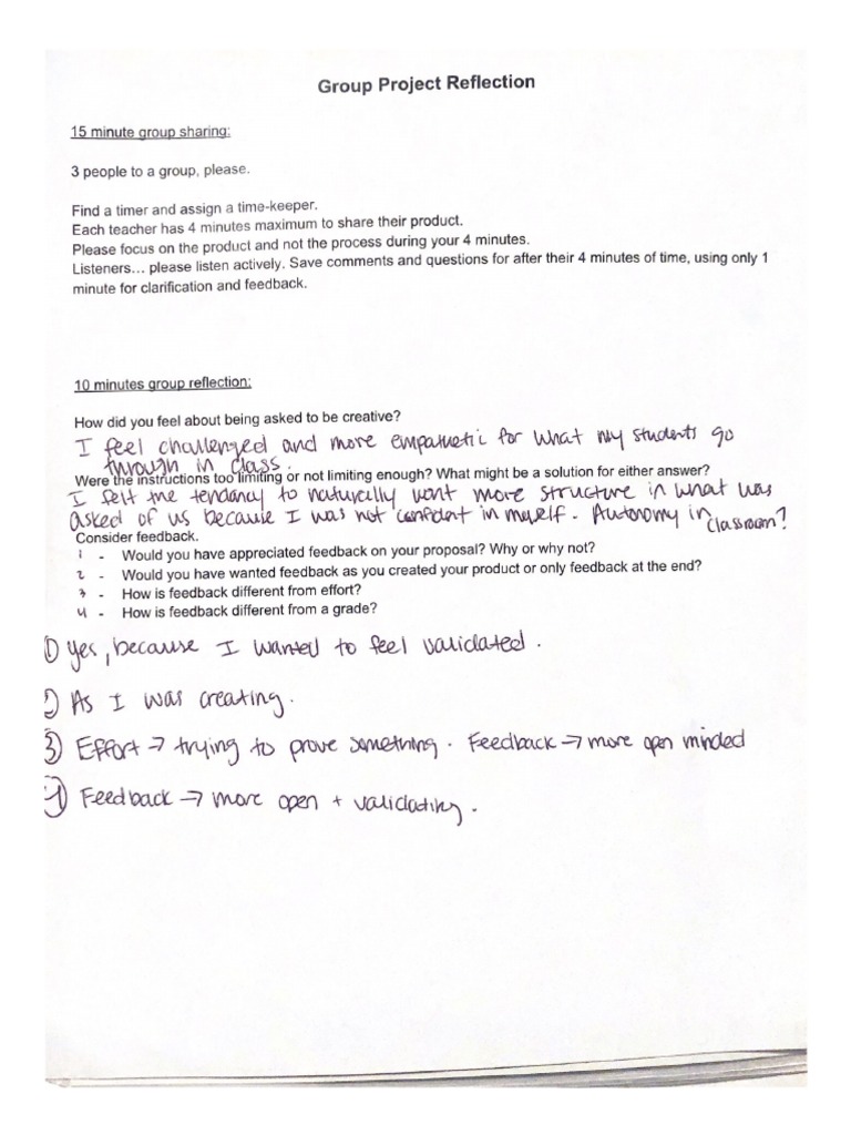 Group Project Reflection | PDF