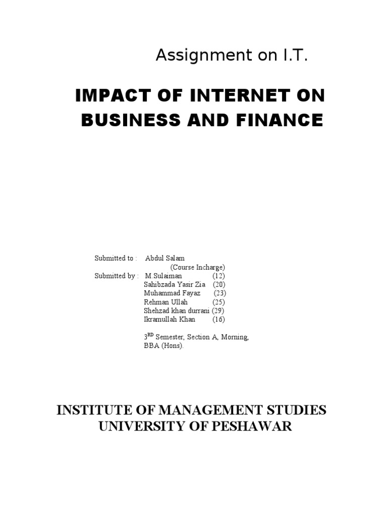 The Impact of The Internet On Business | PDF | Internet | Advertising