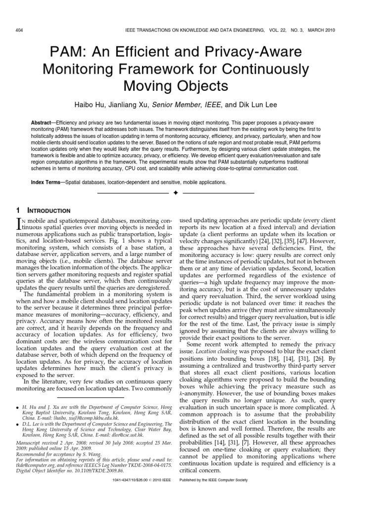 PAM: An Efficient and Privacy-Aware Monitoring Framework For ...