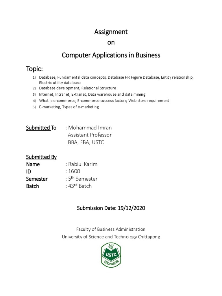 Computer Applications in Business | PDF | Databases | Online Shopping
