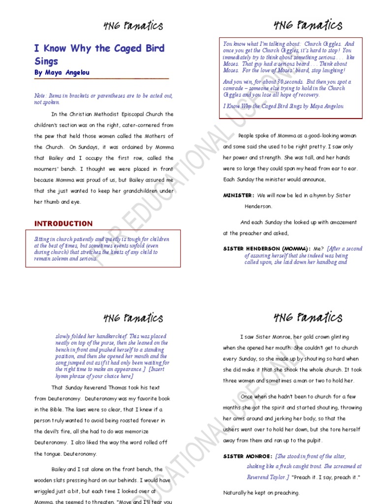 I Know Why The Caged Bird Sings | PDF