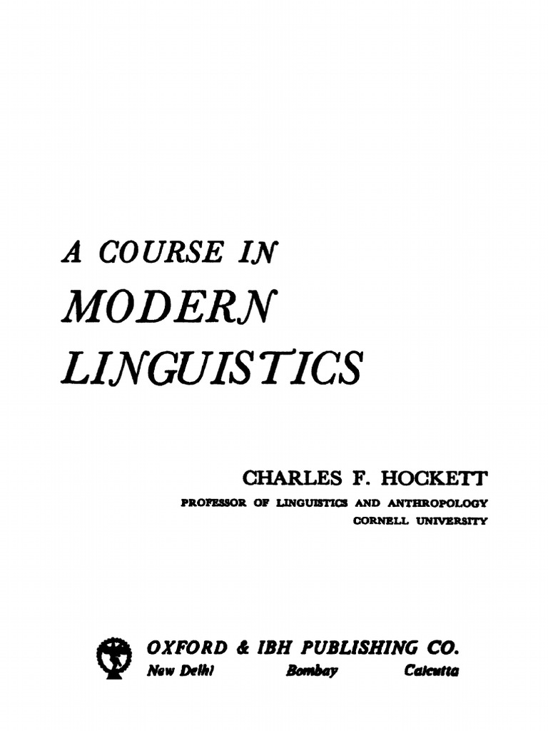 A Course in Modern Linguistics | PDF | Phonology | Phoneme