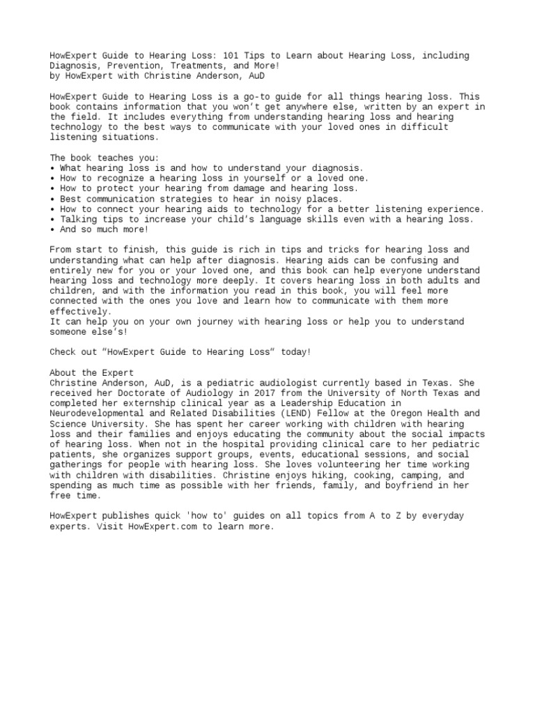 Script - Hearing | PDF | Hearing Loss | Audiology