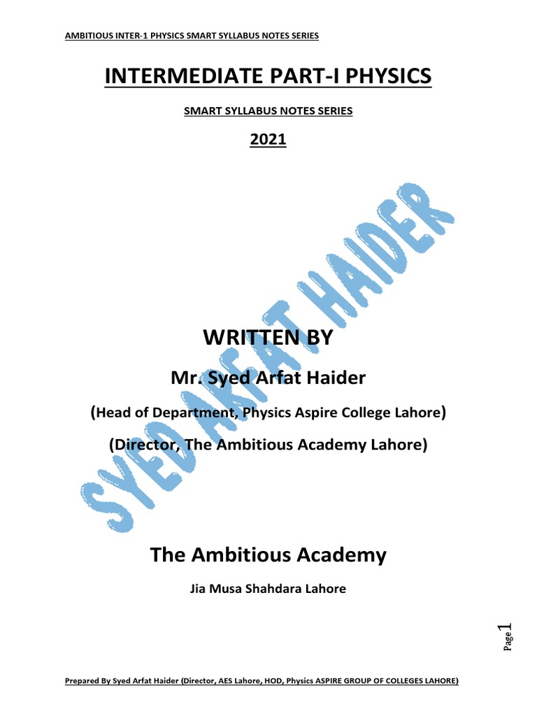 Inter 1 Physics ALP Notes | PDF | Significant Figures | Quantity