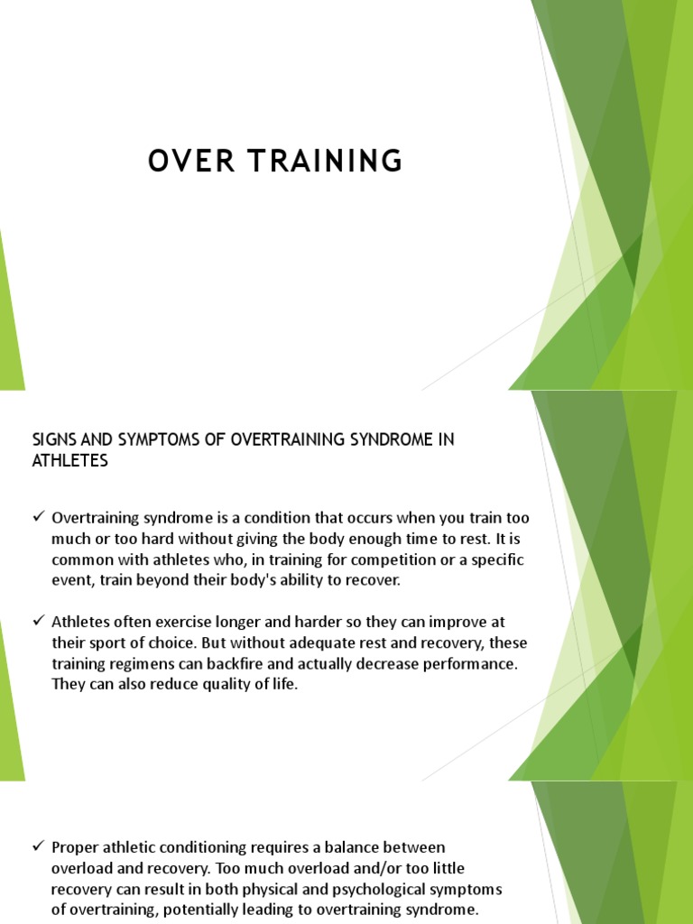 OVERTRAINING | PDF | Heart Rate | Relaxation (Psychology)