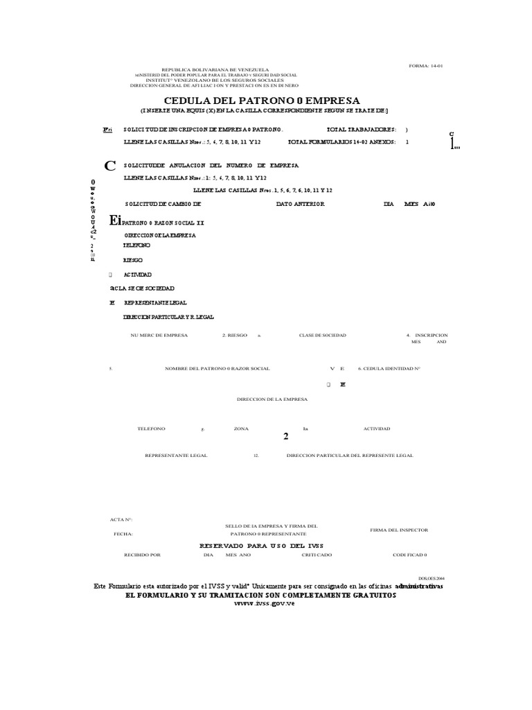 Forma 14-01 | PDF | Business | Science