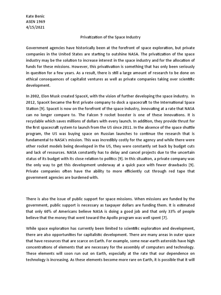 Pathway To Space Sample of Work | PDF | Space X | Nasa