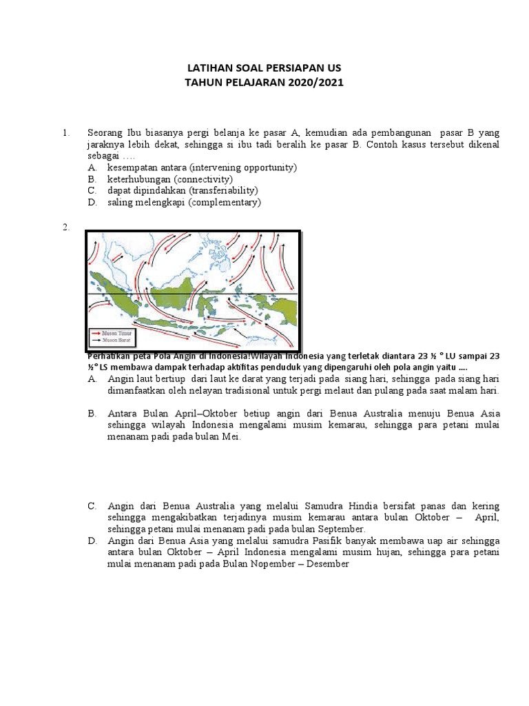 Latihan Soal Persiapan Us Ke-2 | PDF