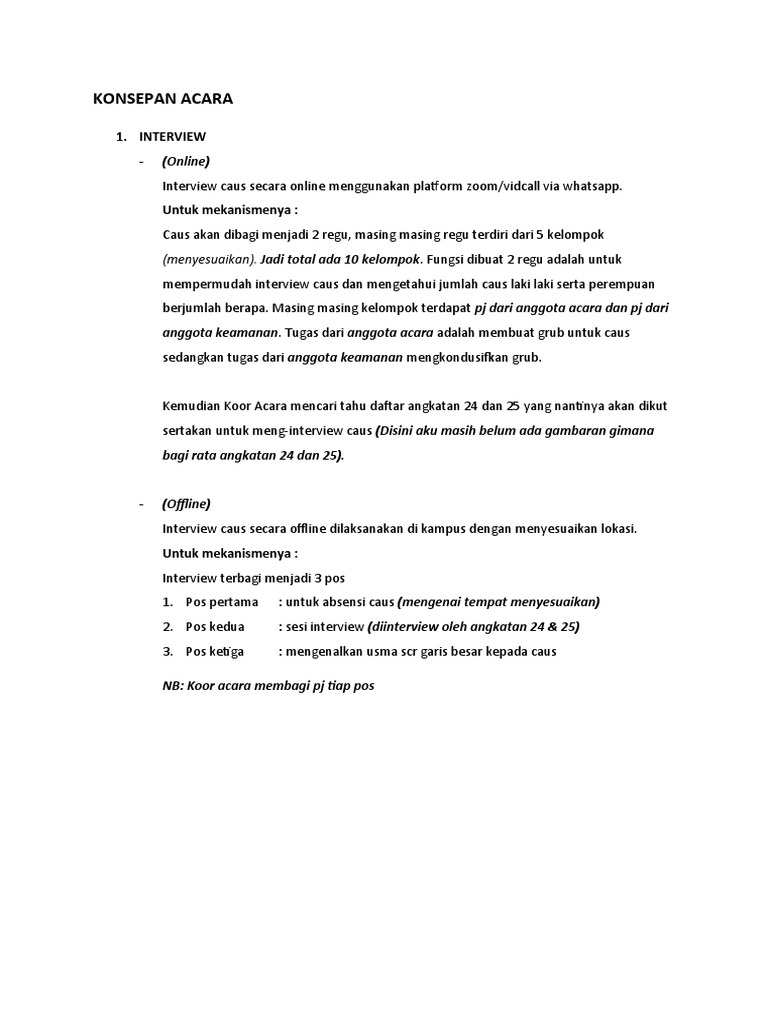 Konsepan Acara Expo | PDF