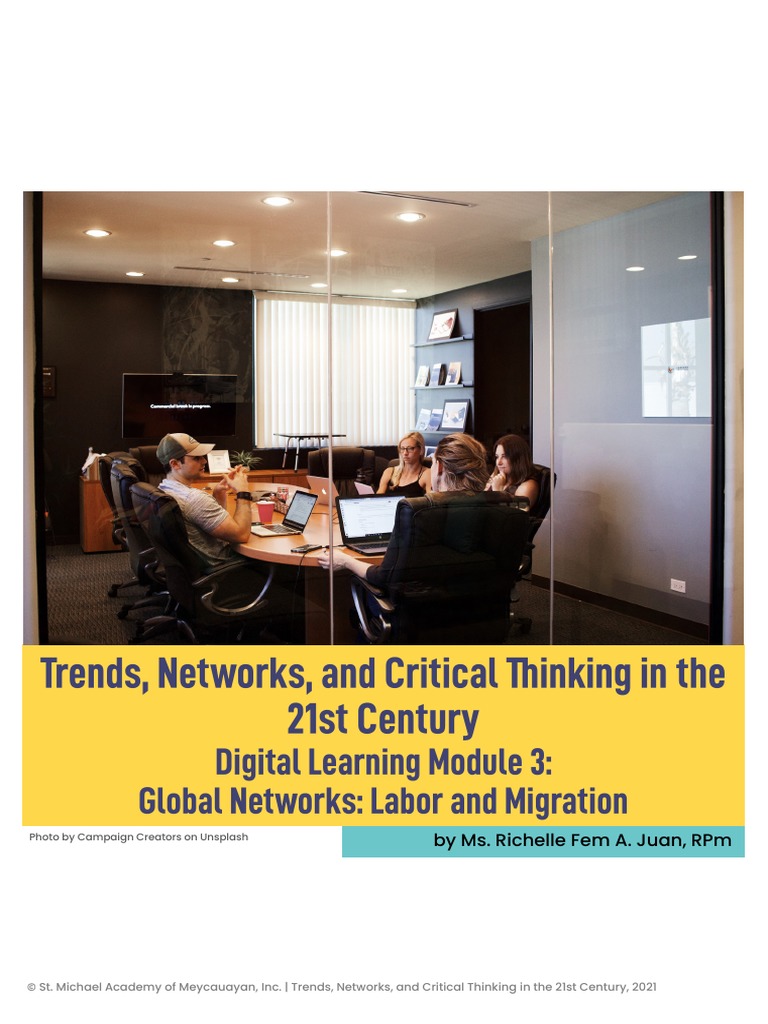 TNCT in The 21st Century Learning Module 3 | PDF | Online And Offline | Critical Thinking