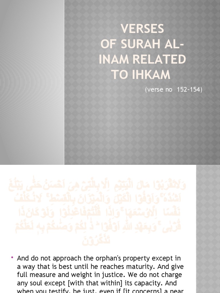 Verses of Surah Al Inam | PDF | Abrahamic Religions | Quran