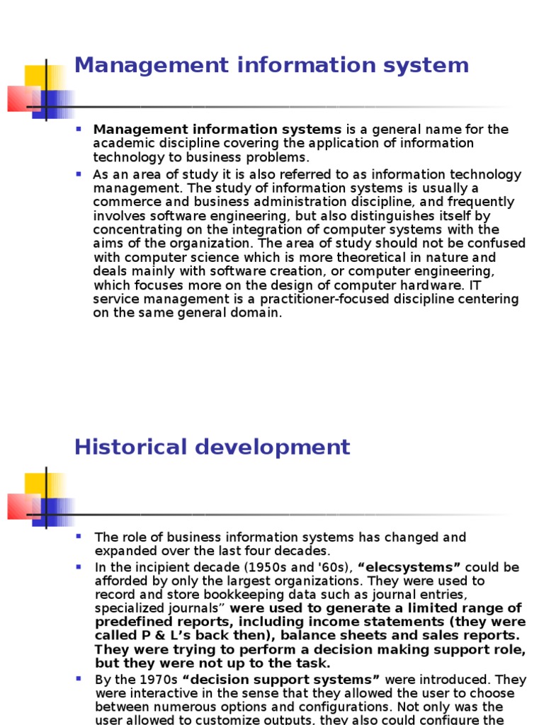 Management Information System | PDF
