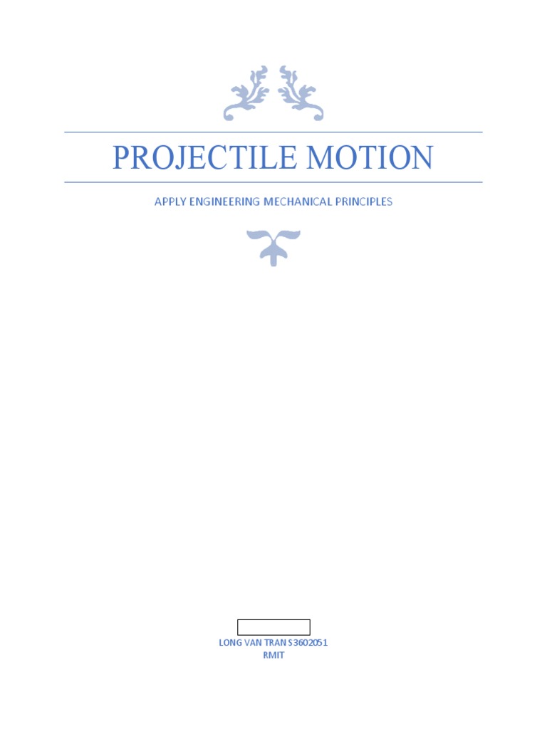 Projectile Motion Lab Report | PDF | Projectiles | Force