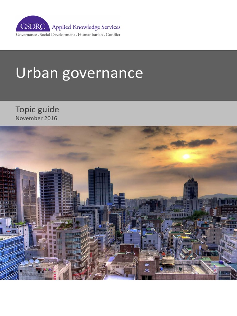 Urban Governance: Topic Guide | PDF | Governance | Urbanization
