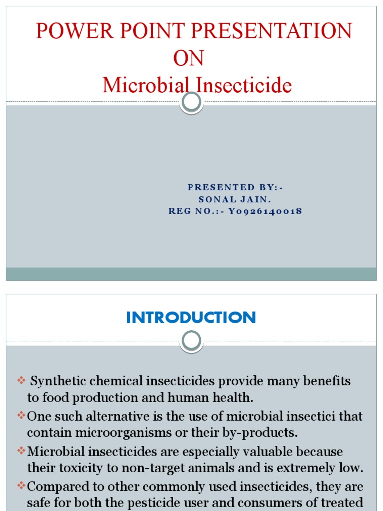 Power Point Presentation | PDF | Insecticide | Microorganism