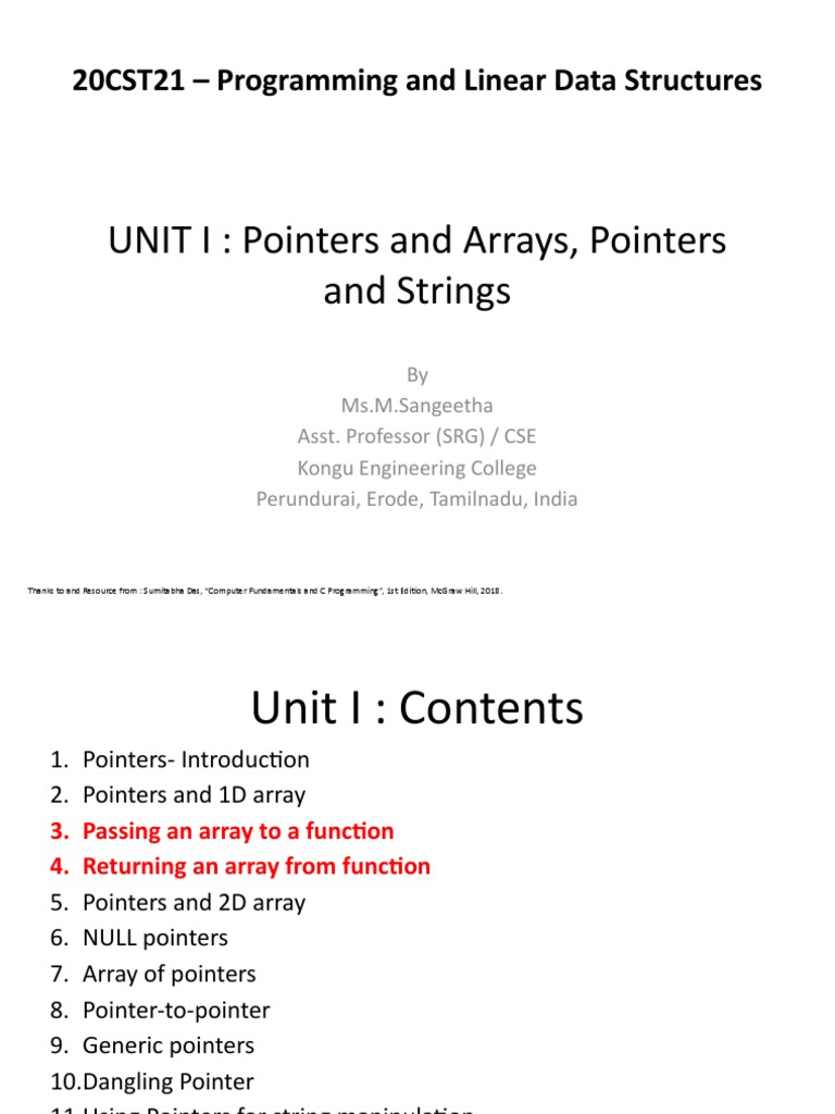 Pointers and Arrays in C Programming | PDF | Array Data Structure ...