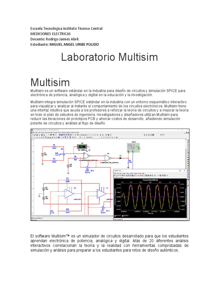 Multisim | PDF | Simulación | especia