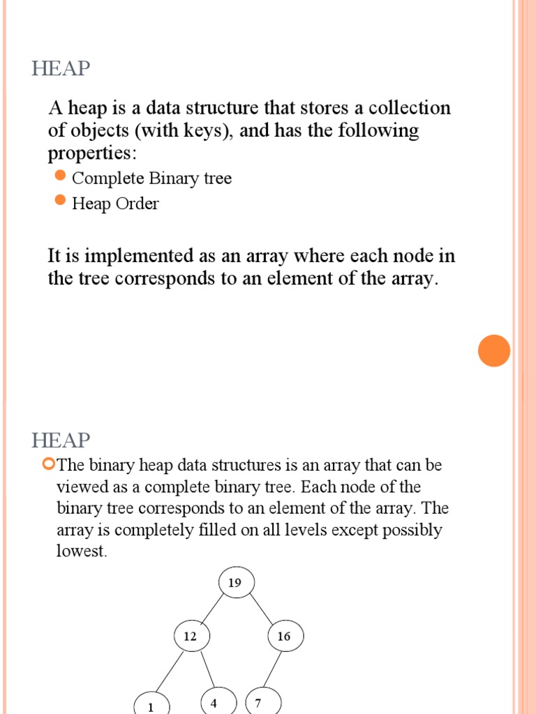 A Heap Is A Data Structure That Stores A Collection of Objects (With ... A Heap Is A Data Structure That Stores A Collection of Objects (With ...