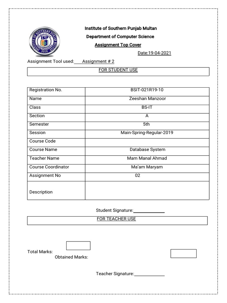 DBS 2 Assignment | PDF