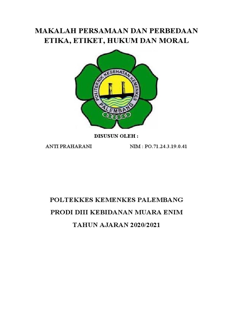 Etika, Etiket, Hukum, dan Moral: Perbandingan | PDF