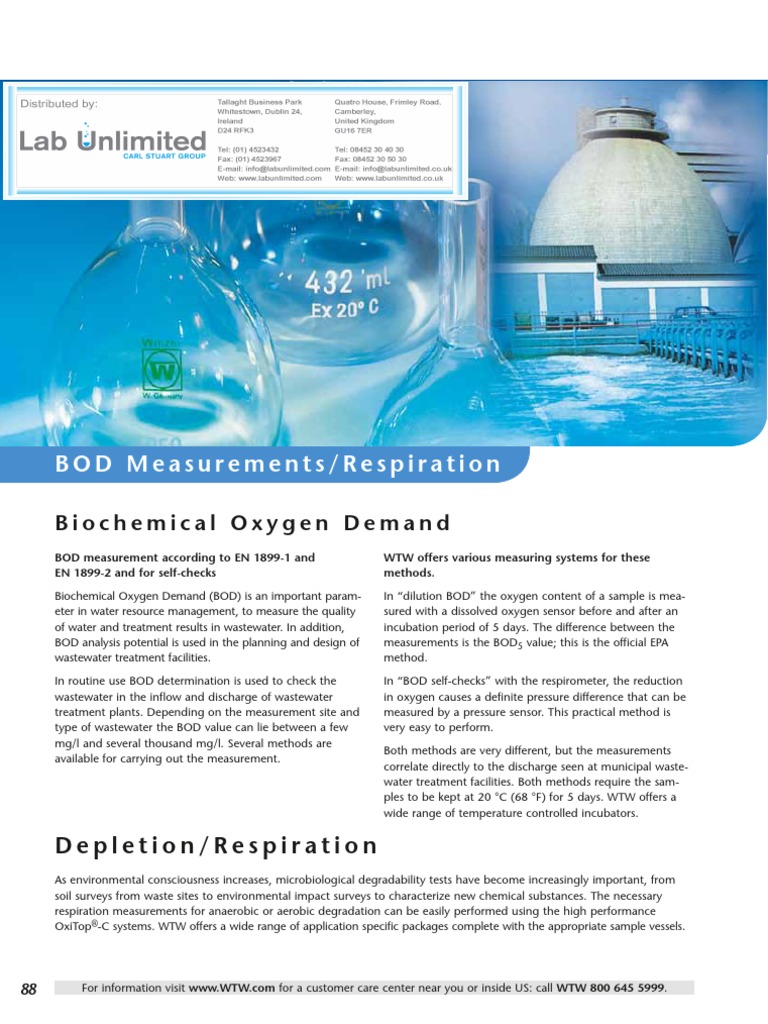 BOD Measurements/Respiration: Biochemical Oxygen Demand | PDF ...