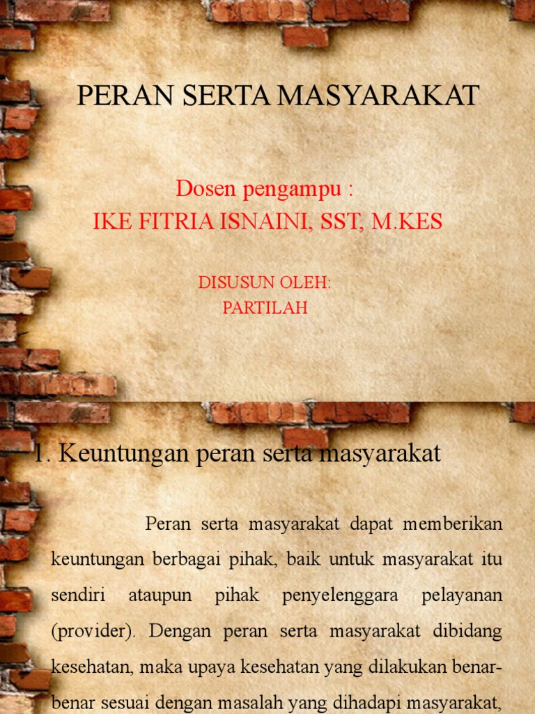 Peran Serta Masyarakat | PDF