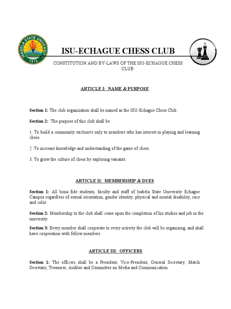 Constitution and by Laws | PDF | Committee | Quorum