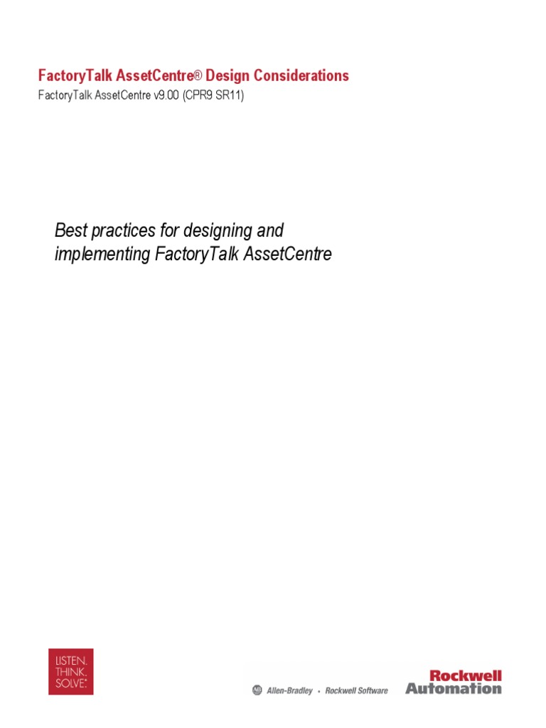 FactoryTalk AssetCentre Design Considerations | PDF | Microsoft Sql ...