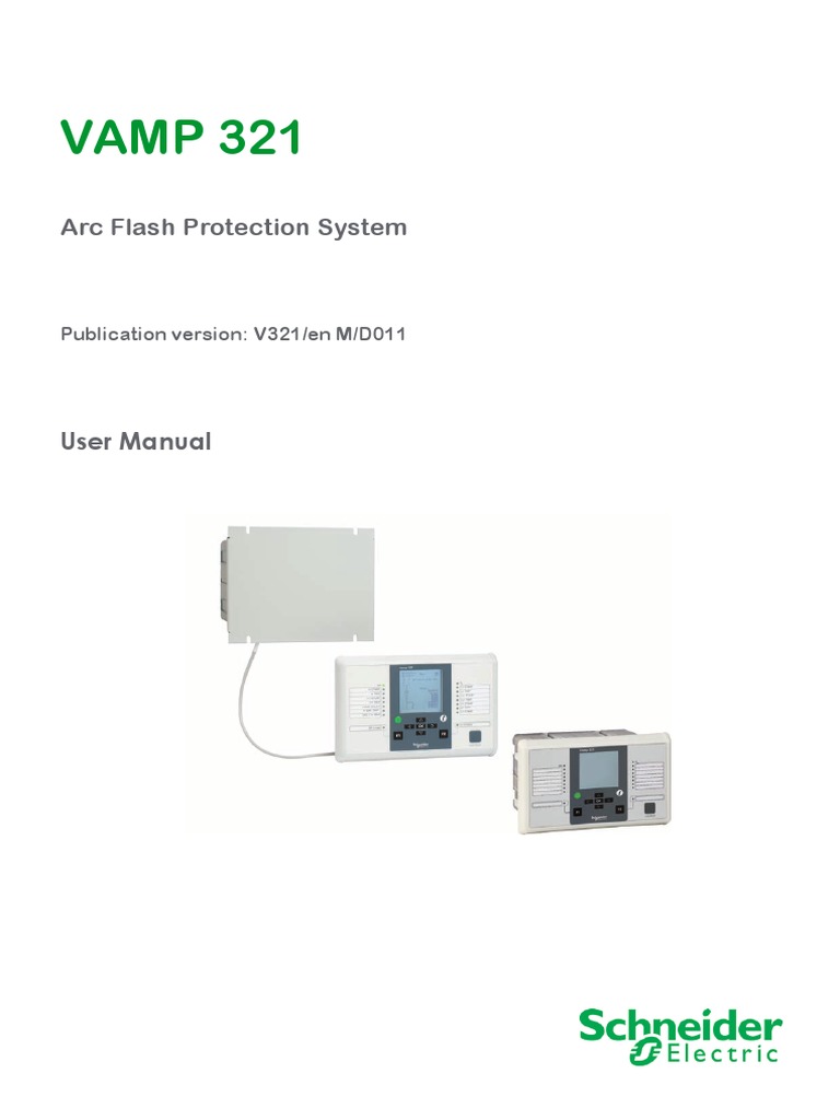 Schneider Arc Flash Protection VAMP321 User Manual | PDF | Relay | Safety