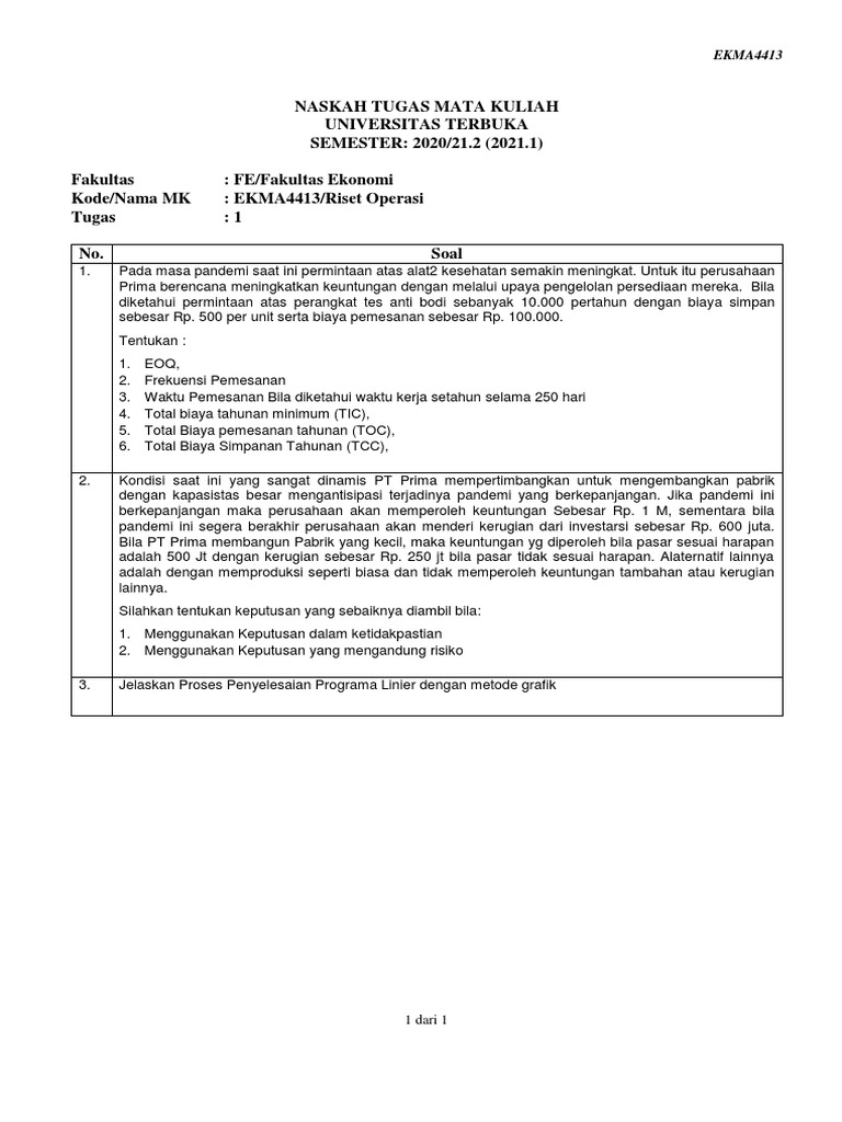 Naskah Ekma4413 tmk1 1 | PDF | Teknologi & Rekayasa