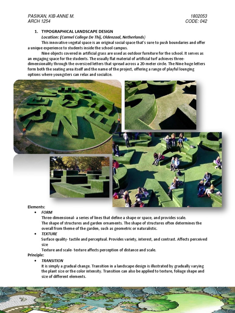 Location: (: 1. Typographical Landscape Design | PDF | Symmetry | Gardens