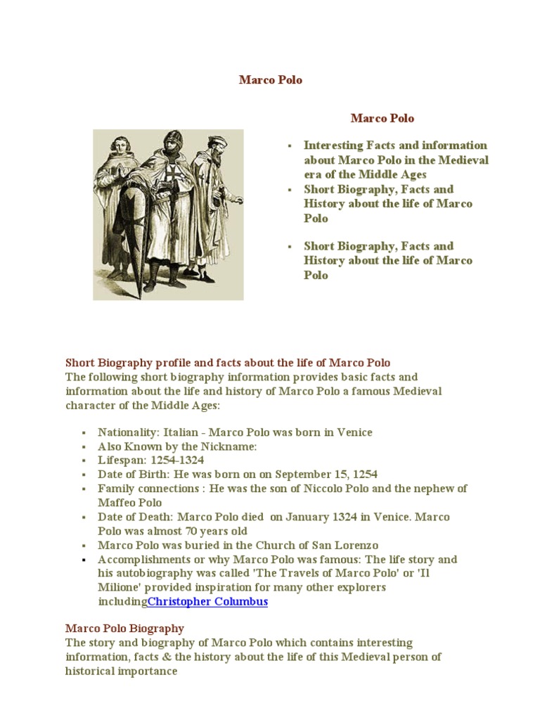 Marco Polo | PDF | Marco Polo