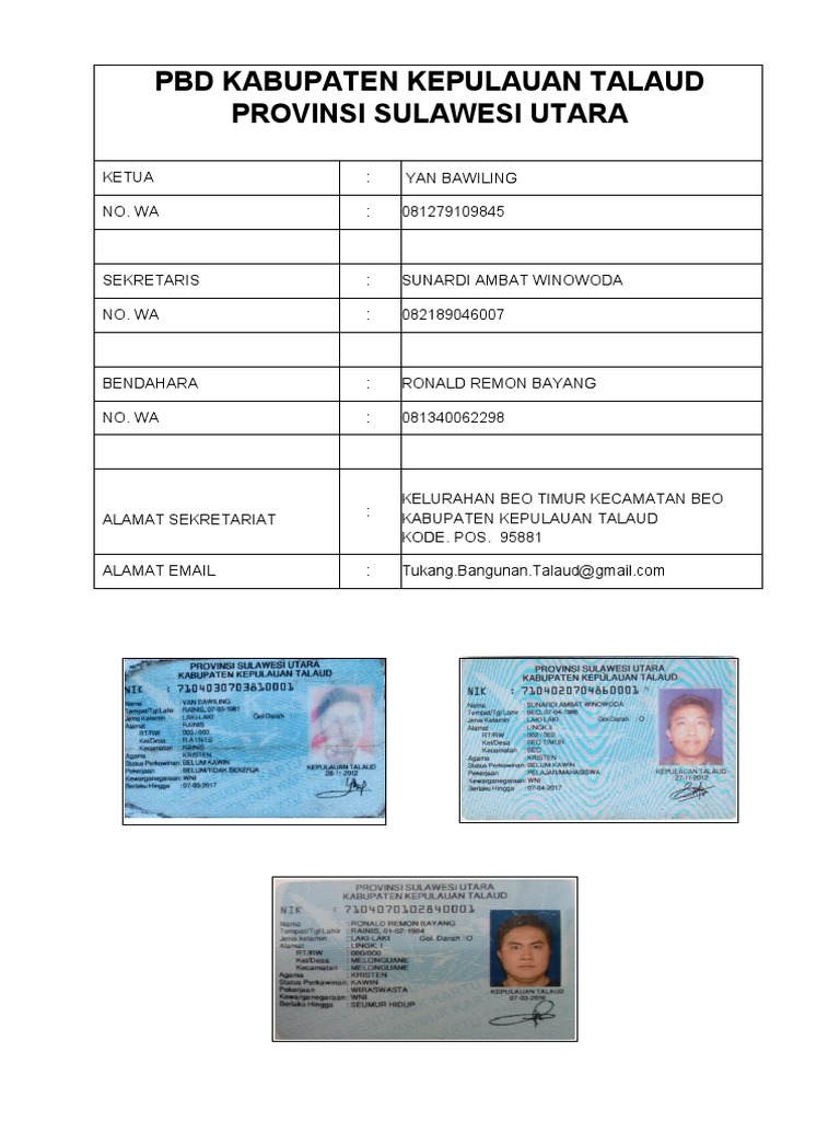 Form KTP KSB PBD | PDF