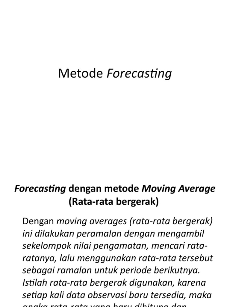 Metode Forecasting | PDF