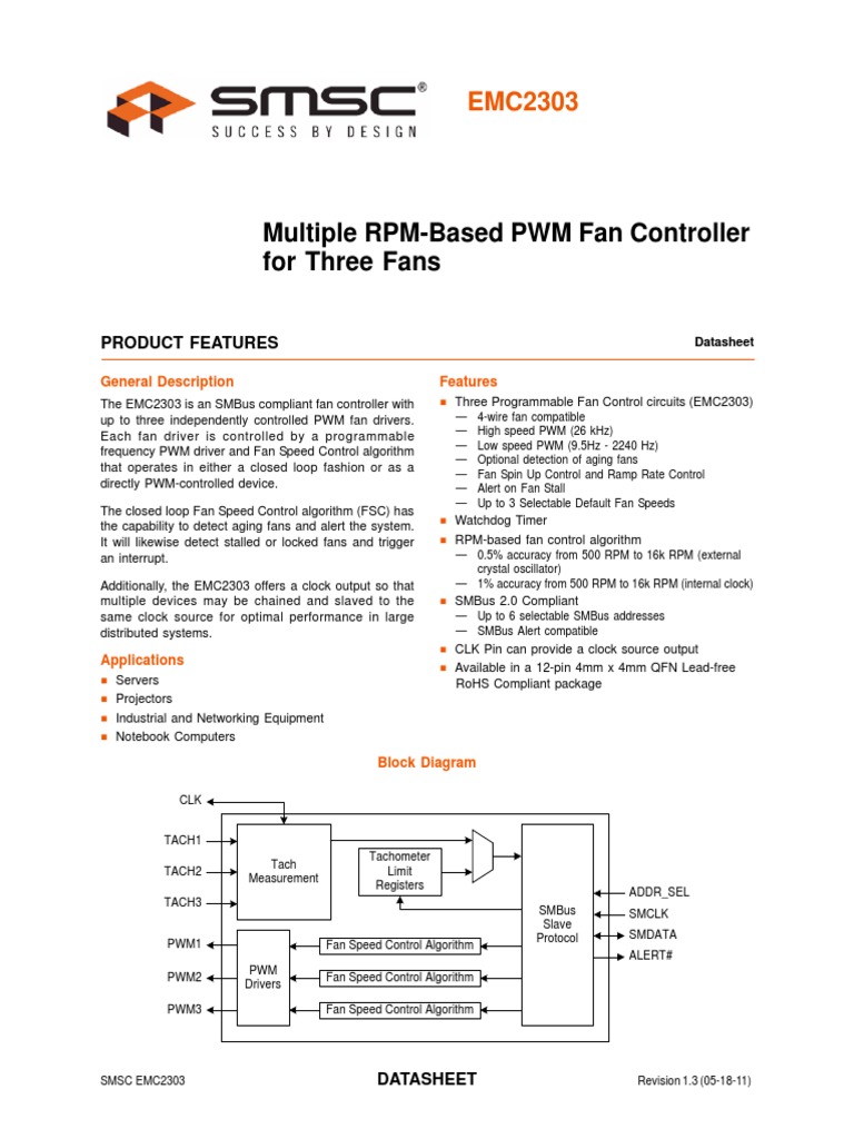 Multiple RPM-Based PWM Fan Controller For Three Fans: Product Features ...
