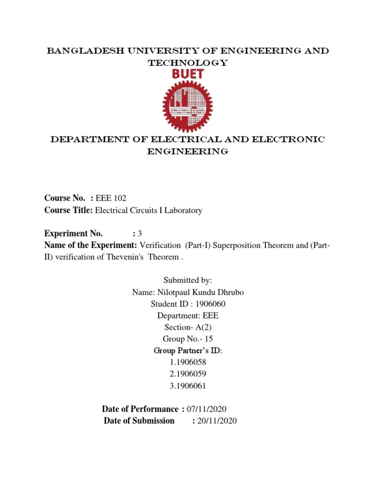 3rd Exp | PDF | Electrical Network | Voltage