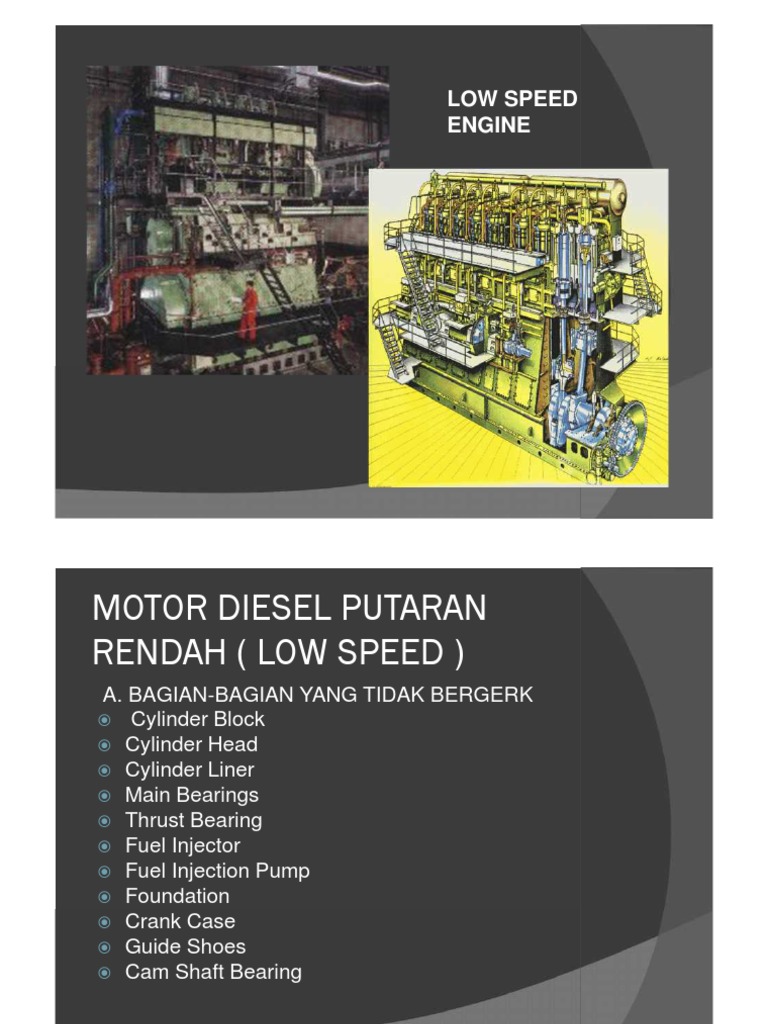 Low Speed Diesel Engine Components | PDF