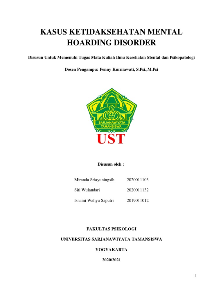 Ikmp - Hoarding Disorderr | PDF