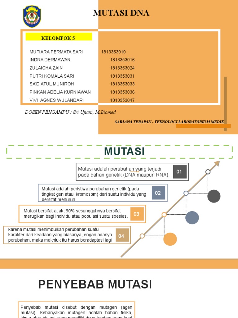 Kelompok 5 - Mutasi DNA | PDF | Kesehatan Holistik | Sains & Matematika