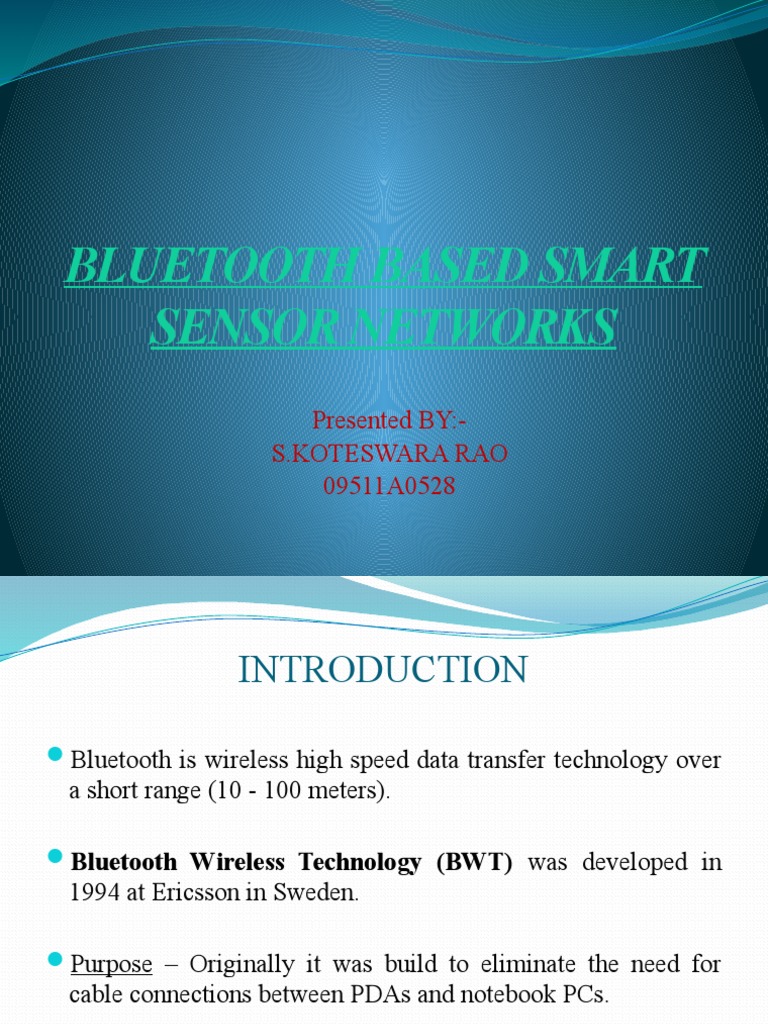 Bluetooth Based Smart Sensor Network | PDF | Wireless Sensor Network ...