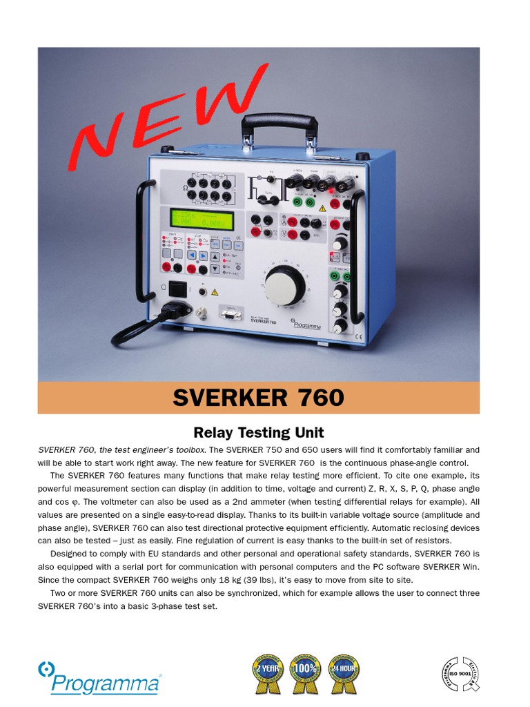Sverker 760: Relay Testing Unit | Download Free PDF | Relay | Voltage