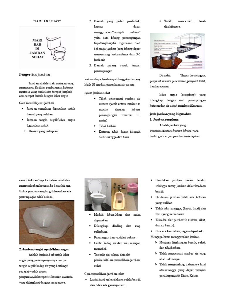 Leaflet Jamban Sehat | PDF