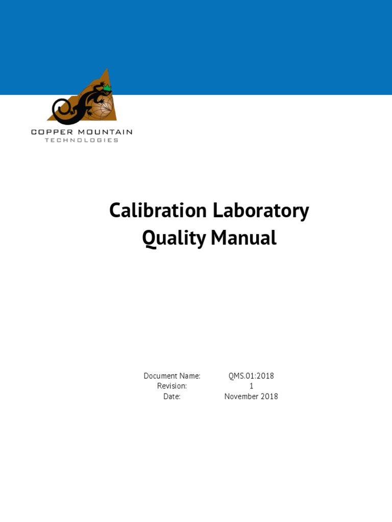 Calibration Lab Quality Manual | PDF | Calibration | Metrology
