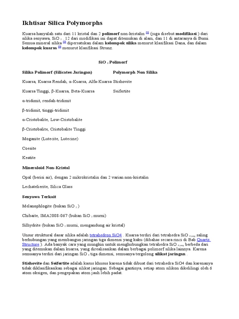 Quartz Silica Polymorphs Gruop | PDF