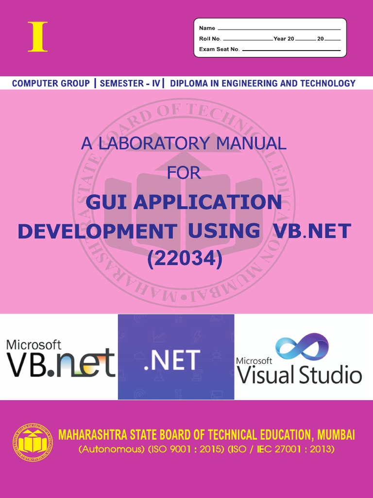 GUI Application Development Using | PDF | Visual Basic .Net | Microsoft ...